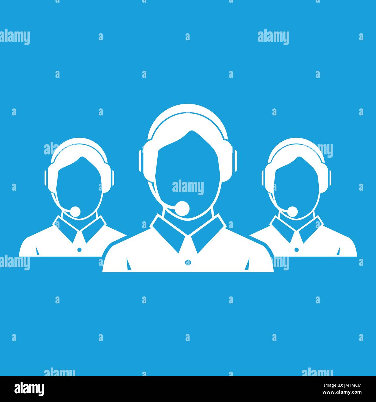 Customer support operators icon white Stock Vector Image & Art - Alamy