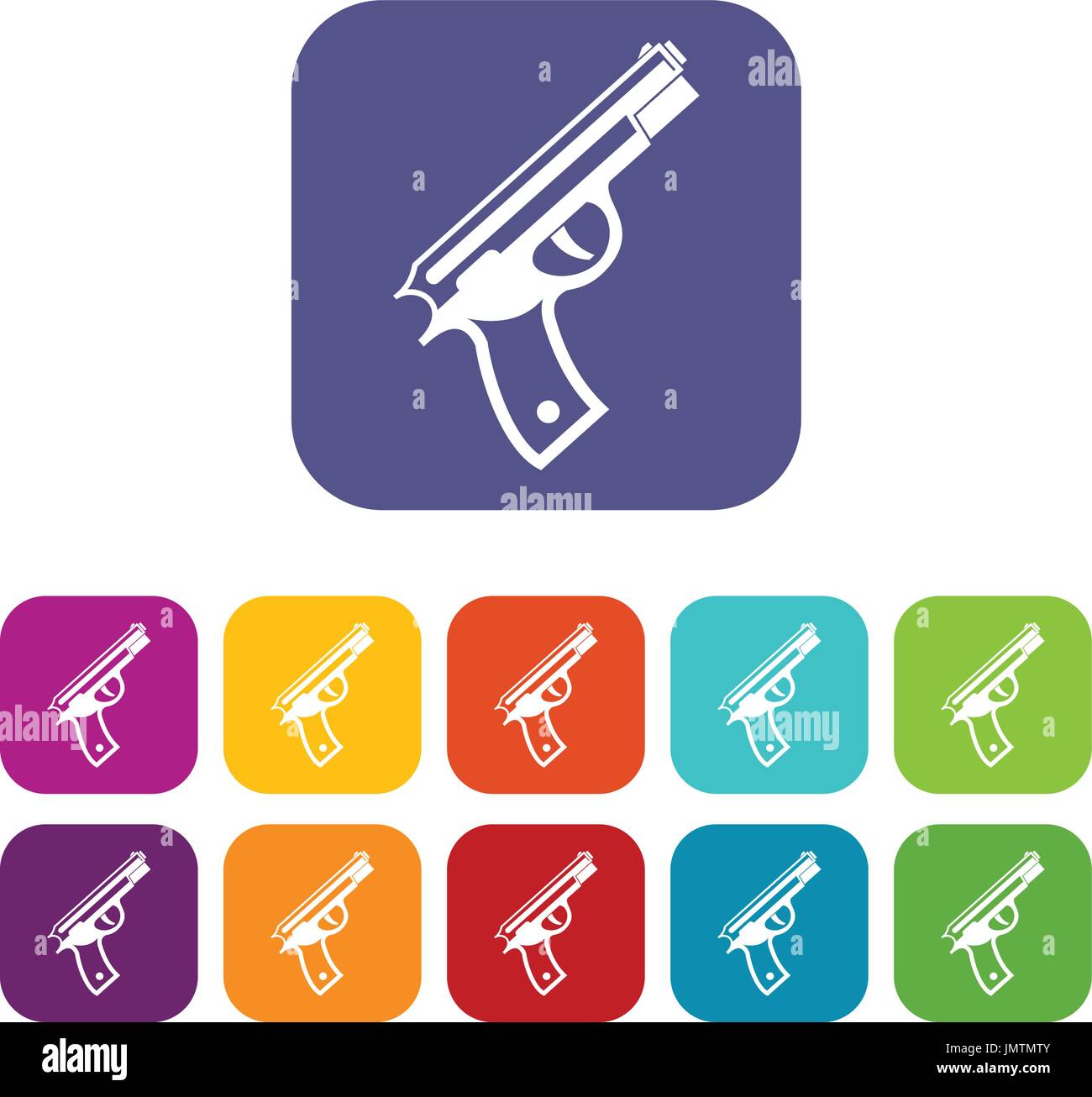Gun icons set Stock Vector Image & Art - Alamy