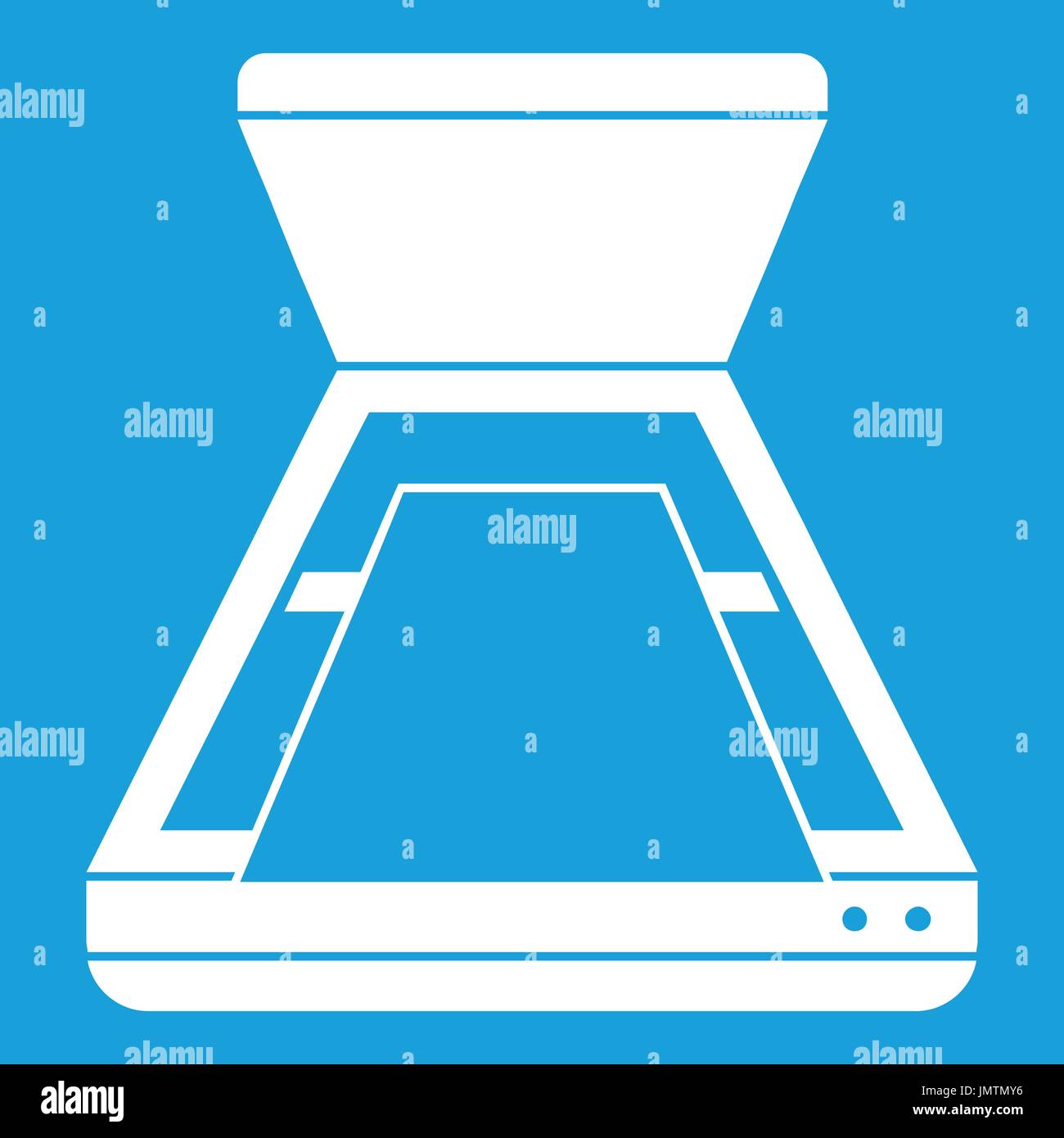 Open scanner icon white Stock Vector Image & Art - Alamy