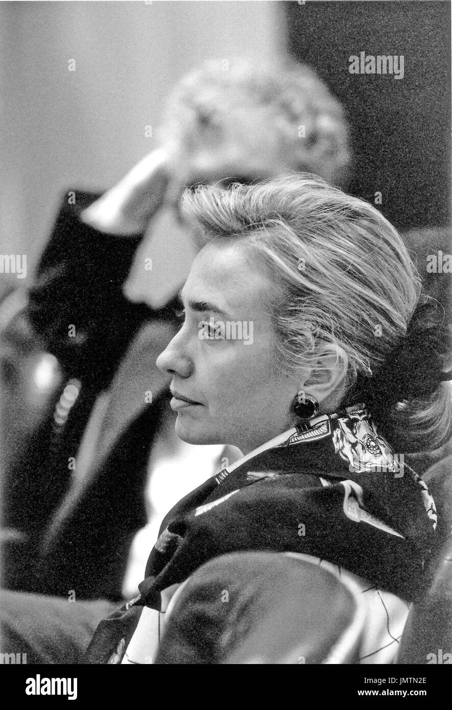 Washington, DC - (FILE) -- First lady Hillary Rodham Clinton attends a ...