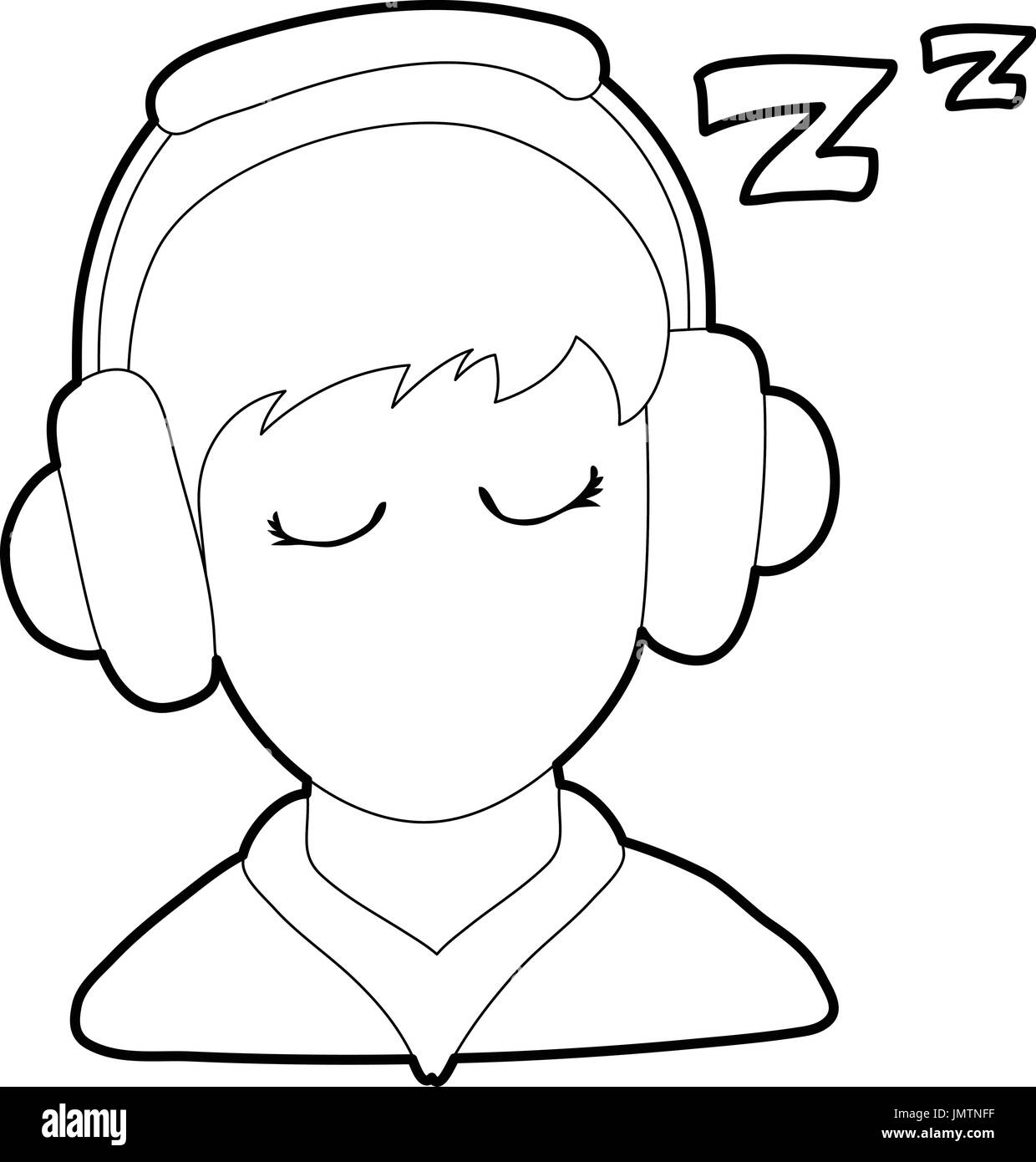 Sleeping boy icon, outline style Stock Vector Image & Art - Alamy