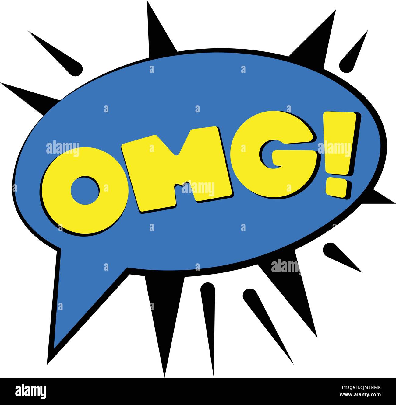 Omg speech bubble icon, cartoon style Stock Vector Image & Art - Alamy