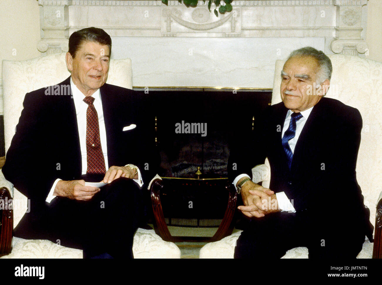 Washington, D.C. - (FILE) -- United States President Ronald Reagan ...