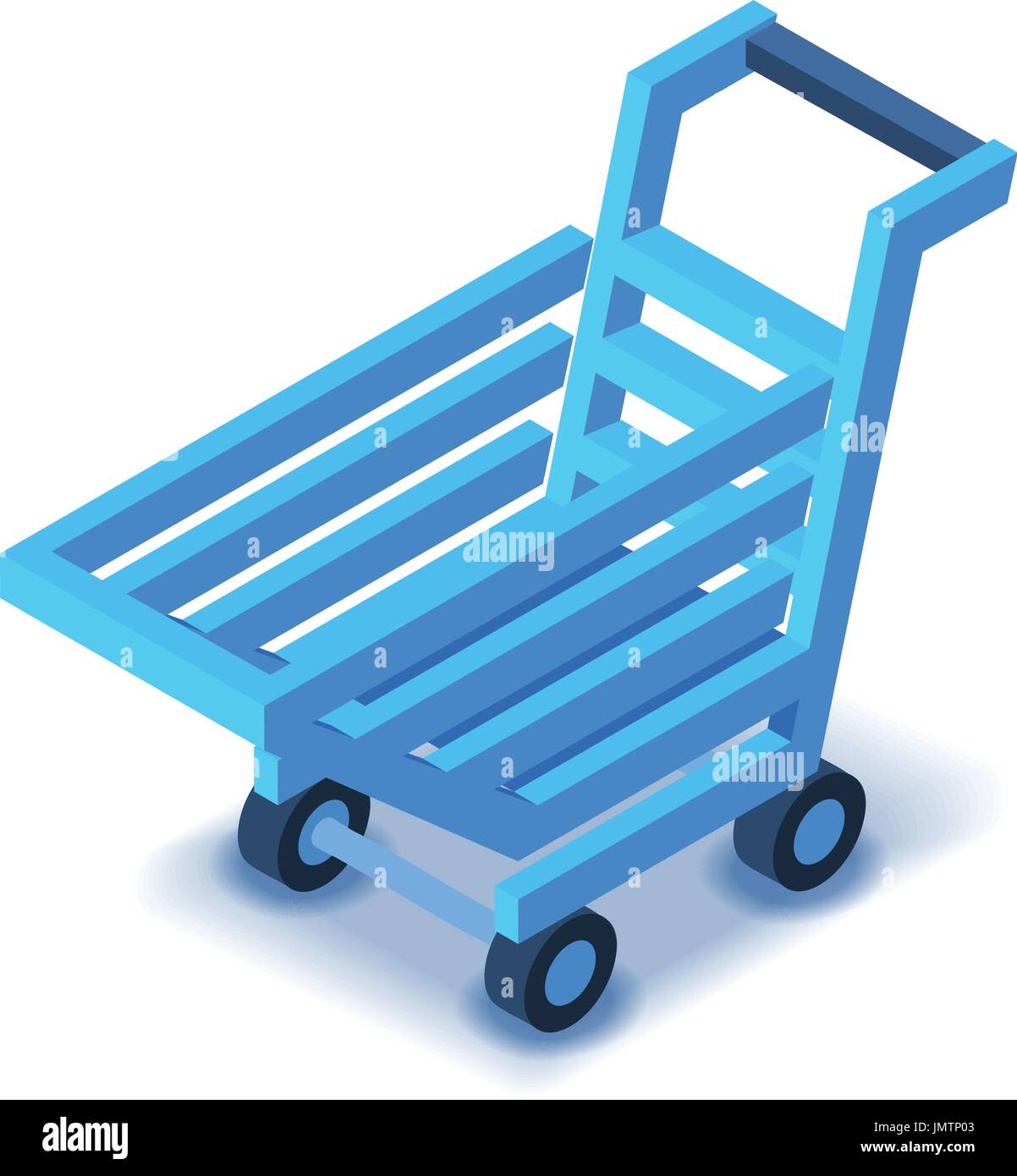 Blue shopping cart icon, isometric style Stock Vector Image & Art - Alamy