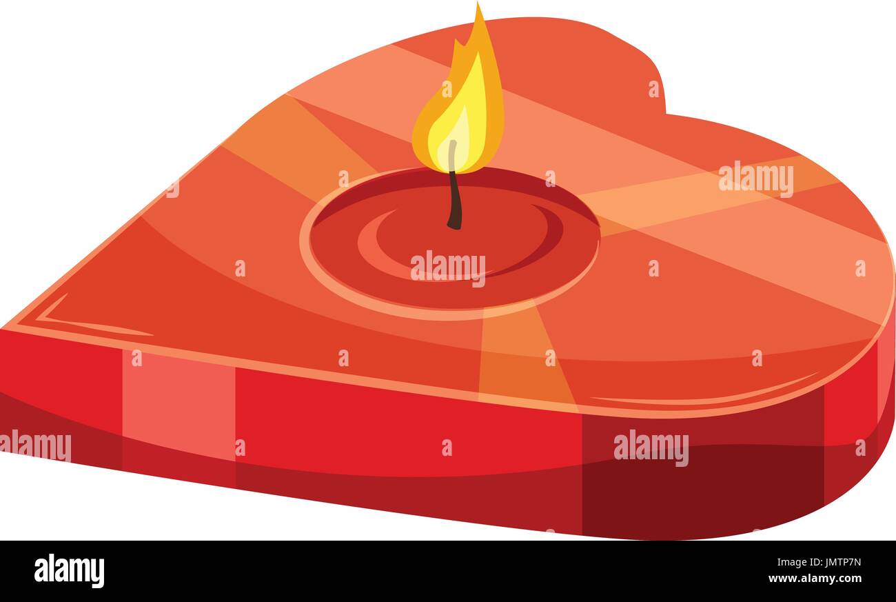 Heart shaped candle icon, cartoon style Stock Vector Image & Art - Alamy