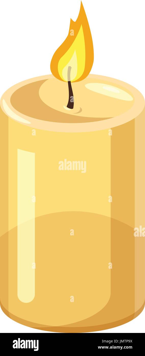 Thick candle icon, cartoon style Stock Vector Image & Art - Alamy