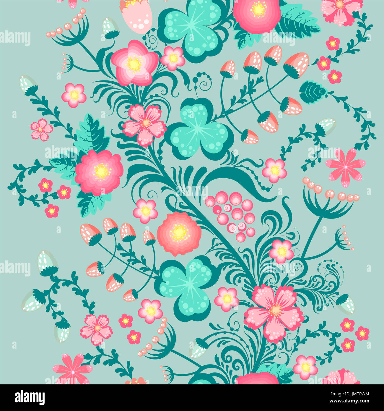 Spring floral seamless pattern in soft pastel colors cute seamless ...
