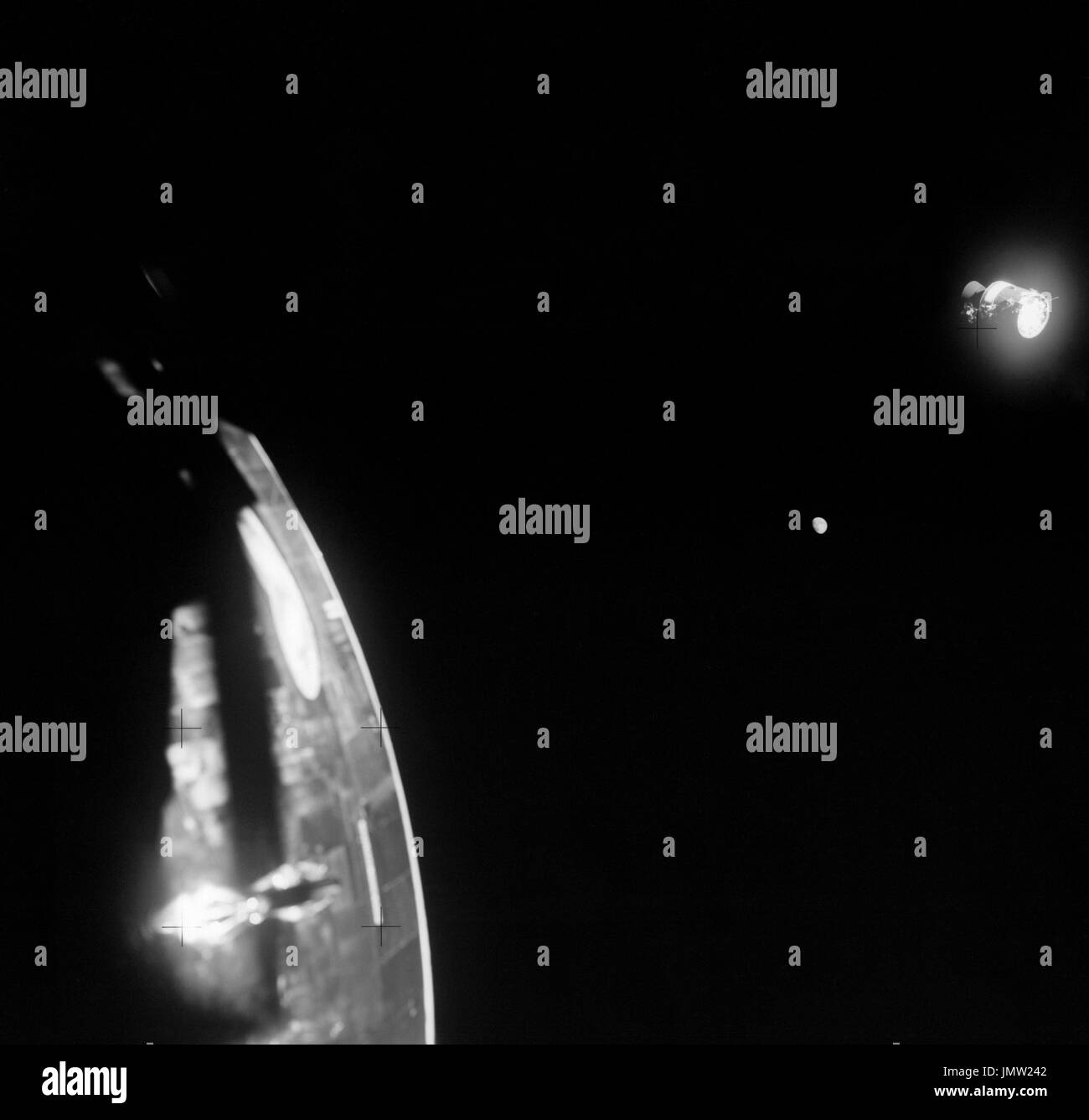 Between Earth and The Moon - (FILE) -- This view of the severely ...