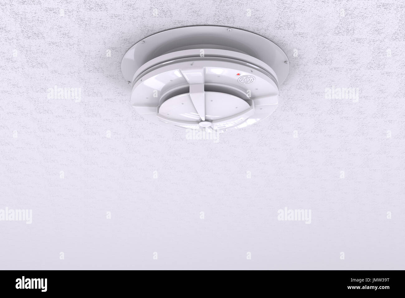 3d rendering smoke detector on ceiling Stock Photo - Alamy