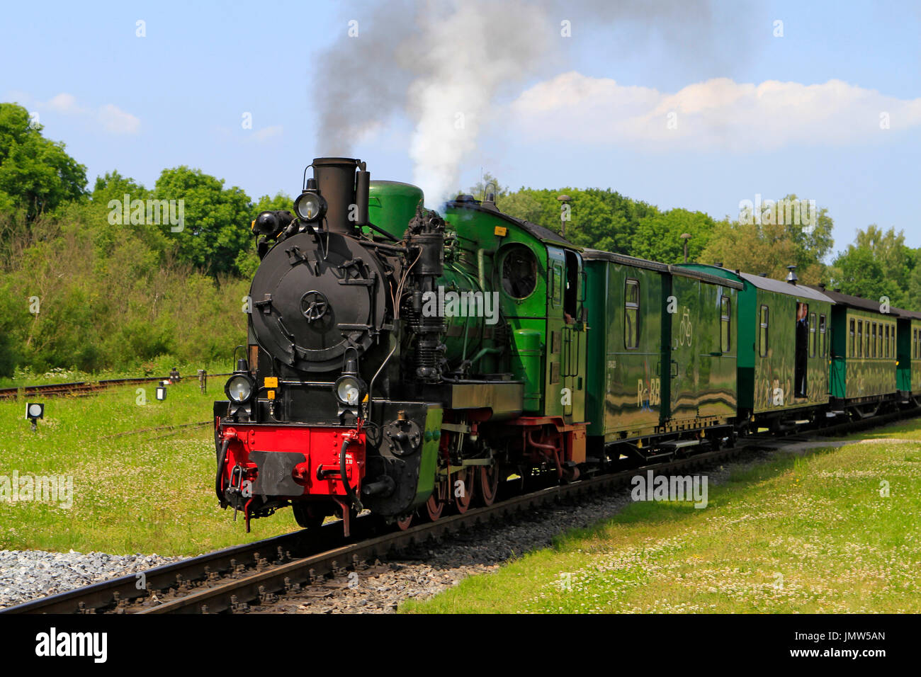 Ruegensche Kleinbahn, Rasender Roland, narrow gauge railway at station ...