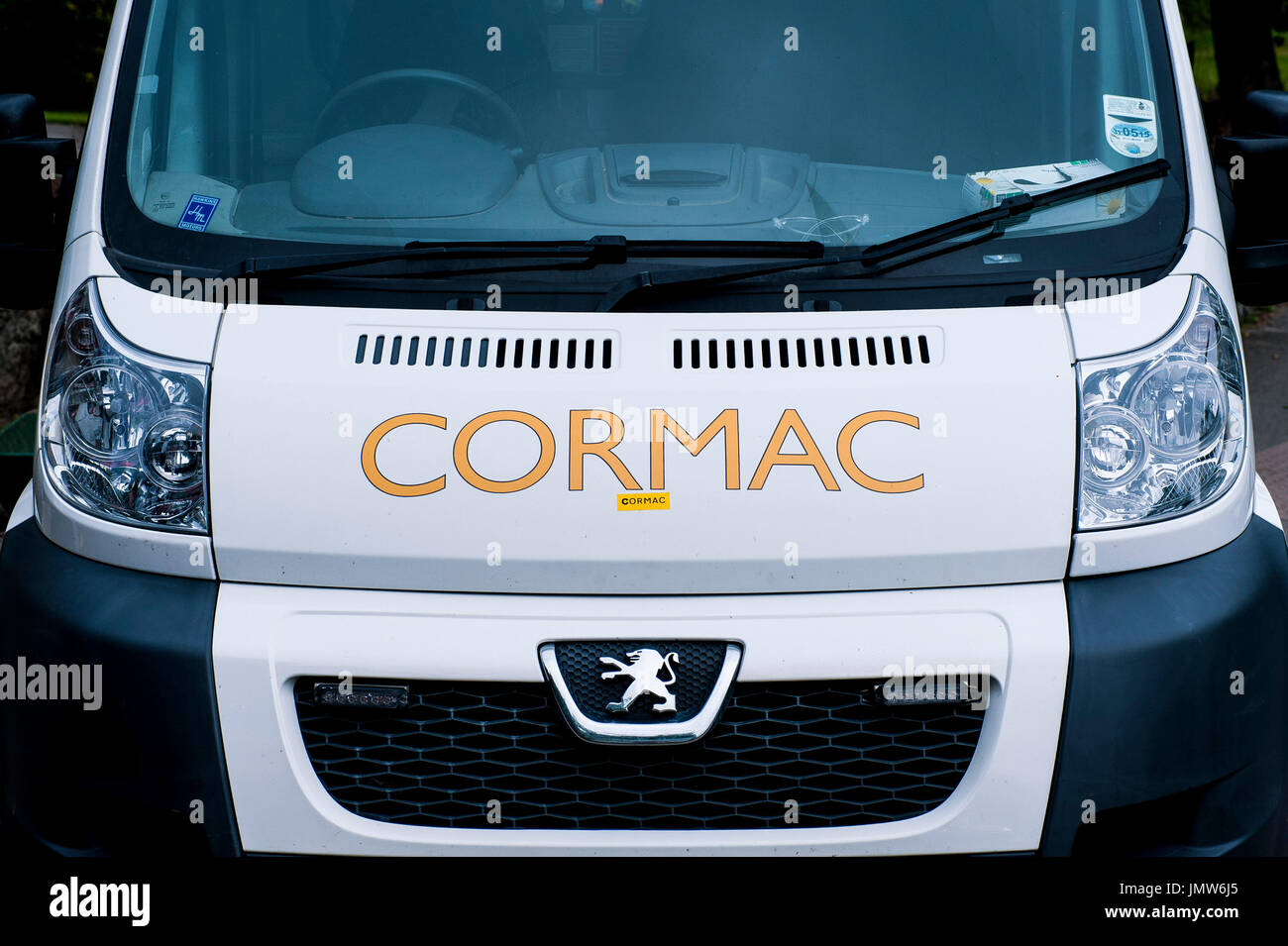 A vehicle with the Cormac logo on the front Stock Photo - Alamy