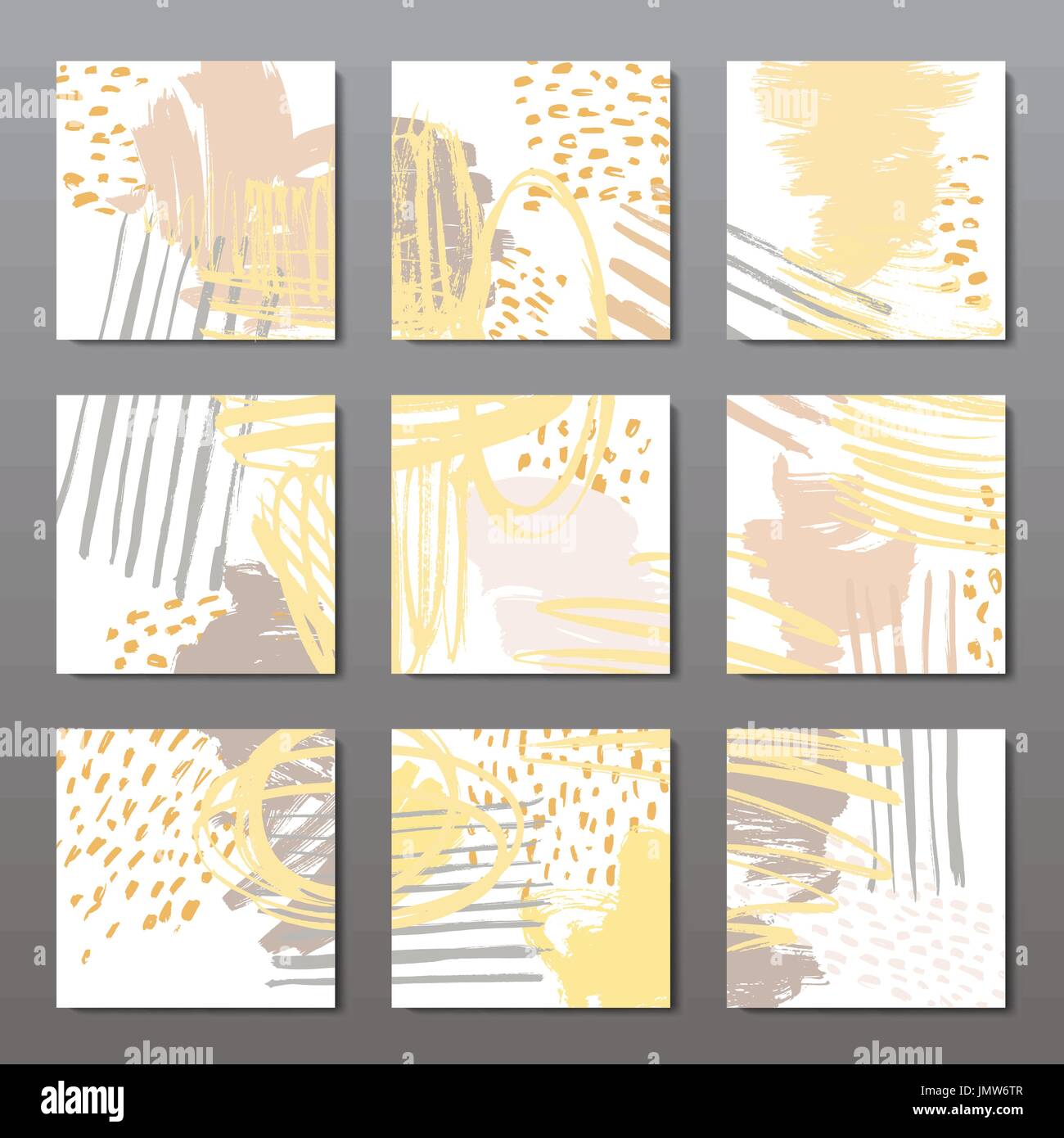 Modern brush vector postcard template Stock Vector Image & Art - Alamy