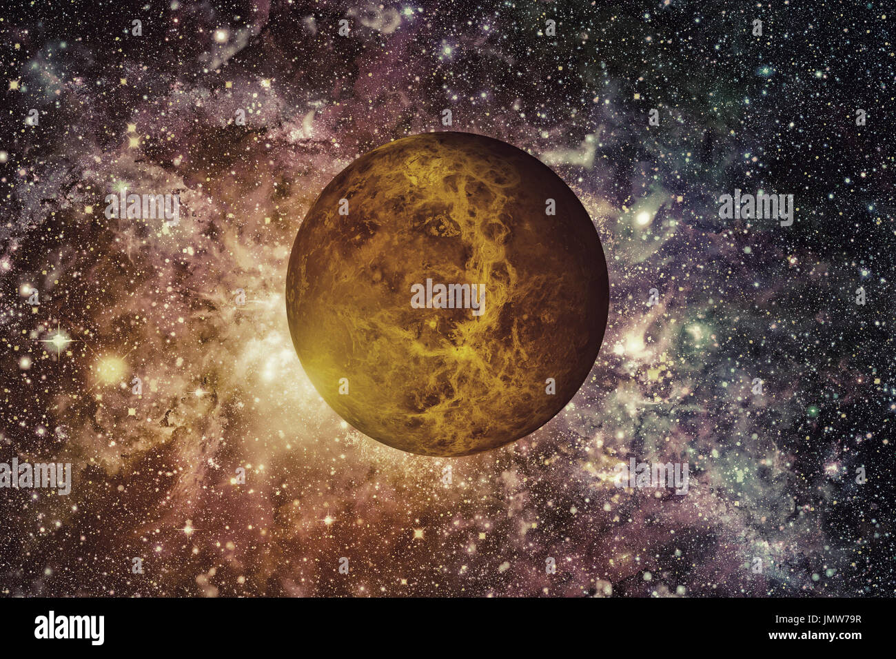 Solar System - Venus. It is the second planet from the Sun. It is a ...