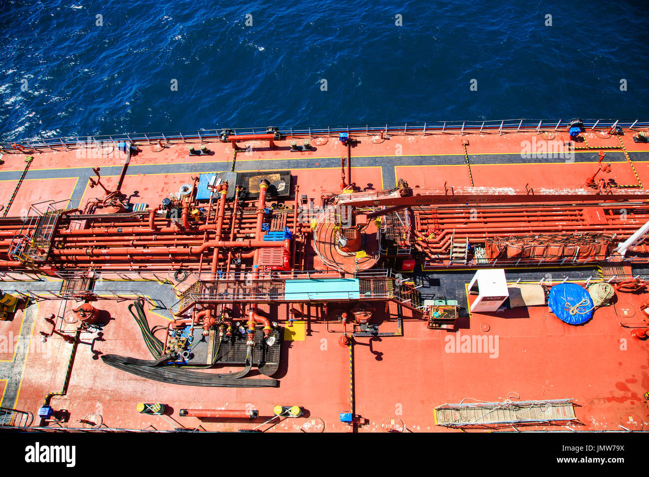 Oil tanker deck pipes hi-res stock photography and images - Alamy