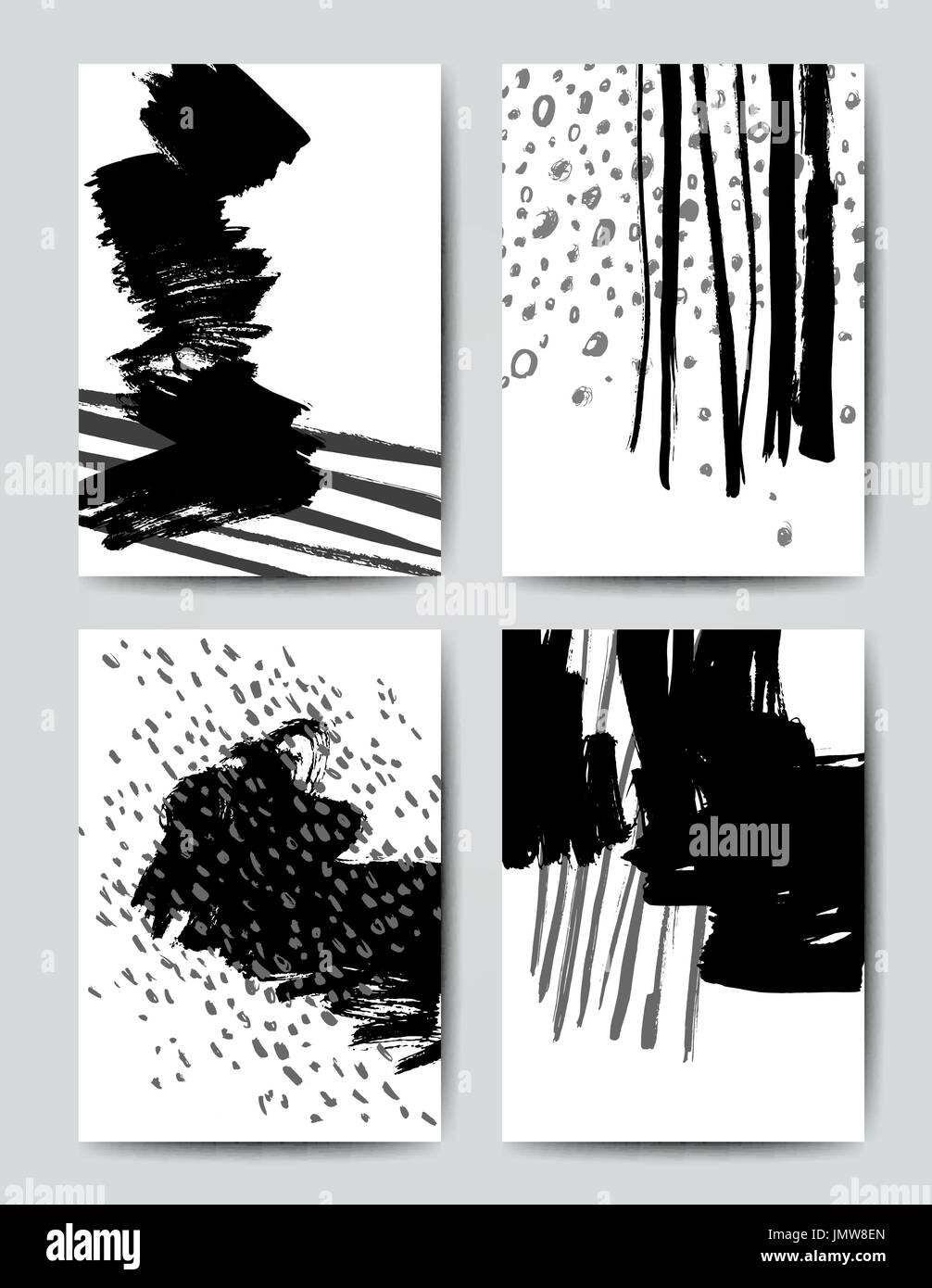 Modern brush vector postcard template Stock Vector Image & Art - Alamy