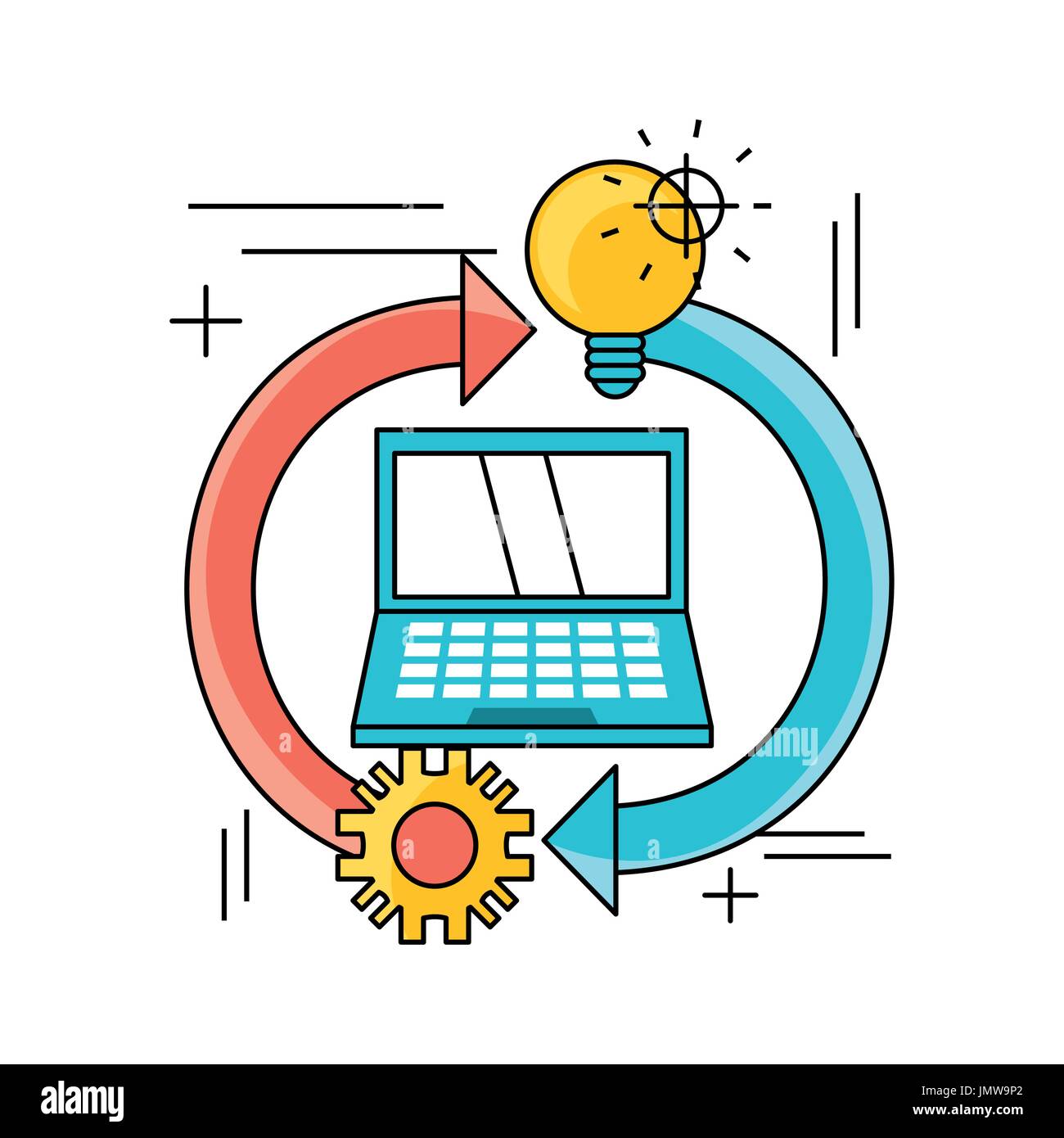 technology teamwork to development process Stock Vector Image & Art - Alamy