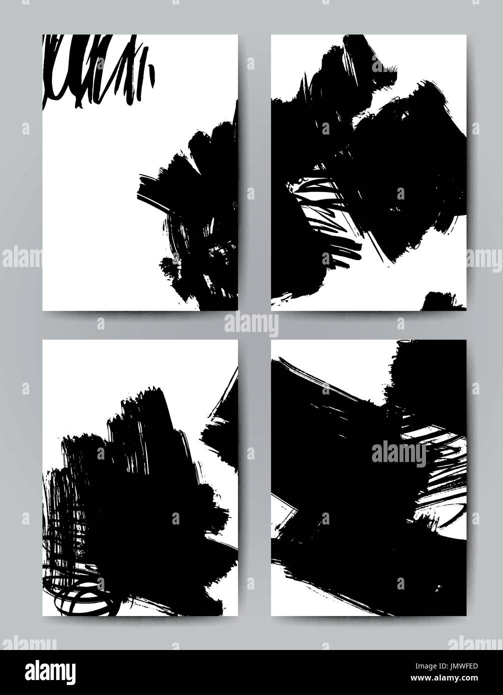 Modern brush vector postcard template Stock Vector Image & Art - Alamy