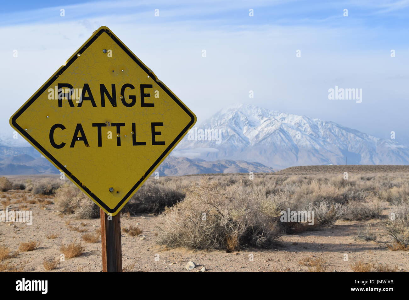 Range Cattle Sign Stock Photo - Alamy