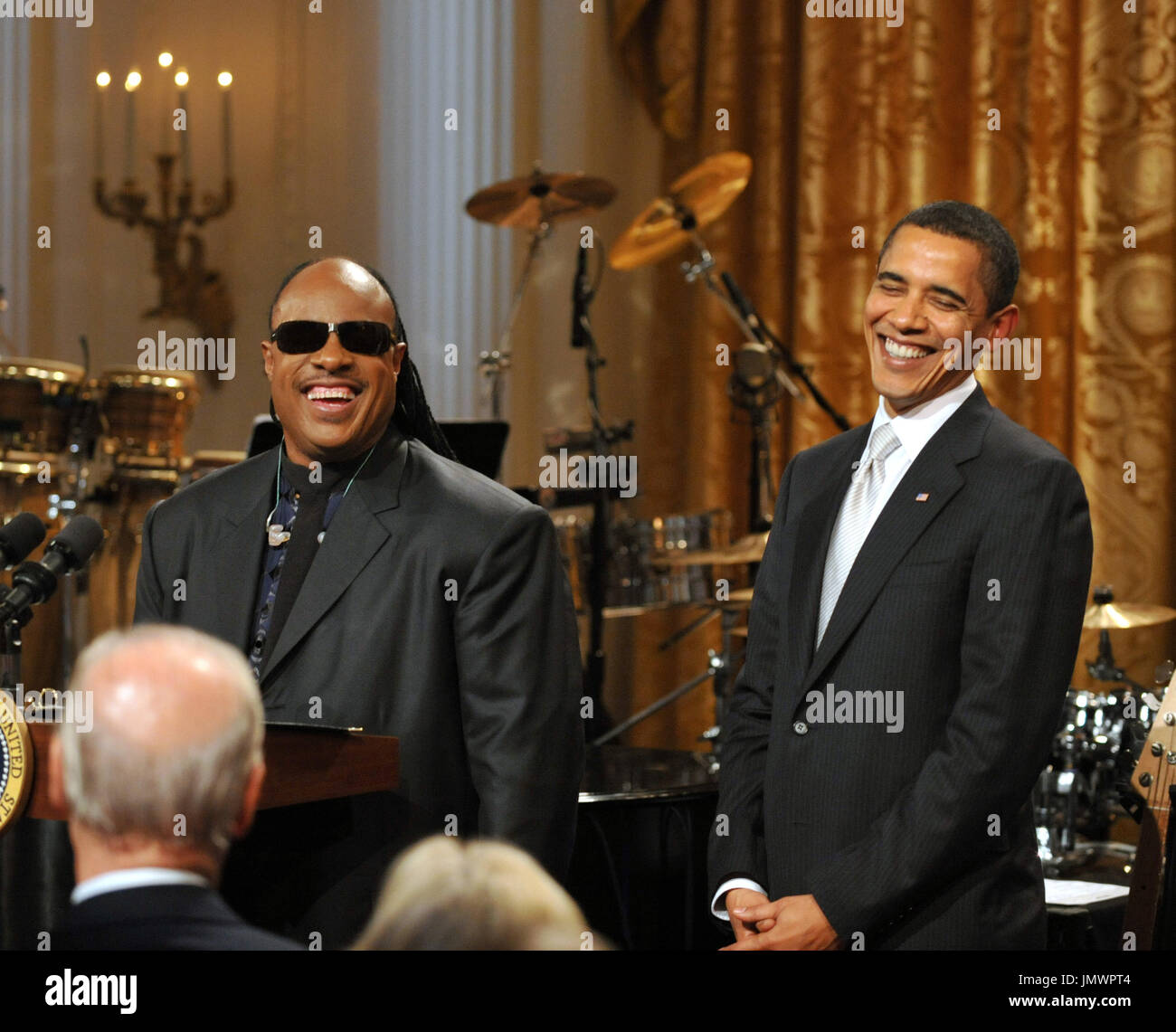 Washington, D.C. - February 25, 2009 -- Stevie Wonder makes remarks as ...