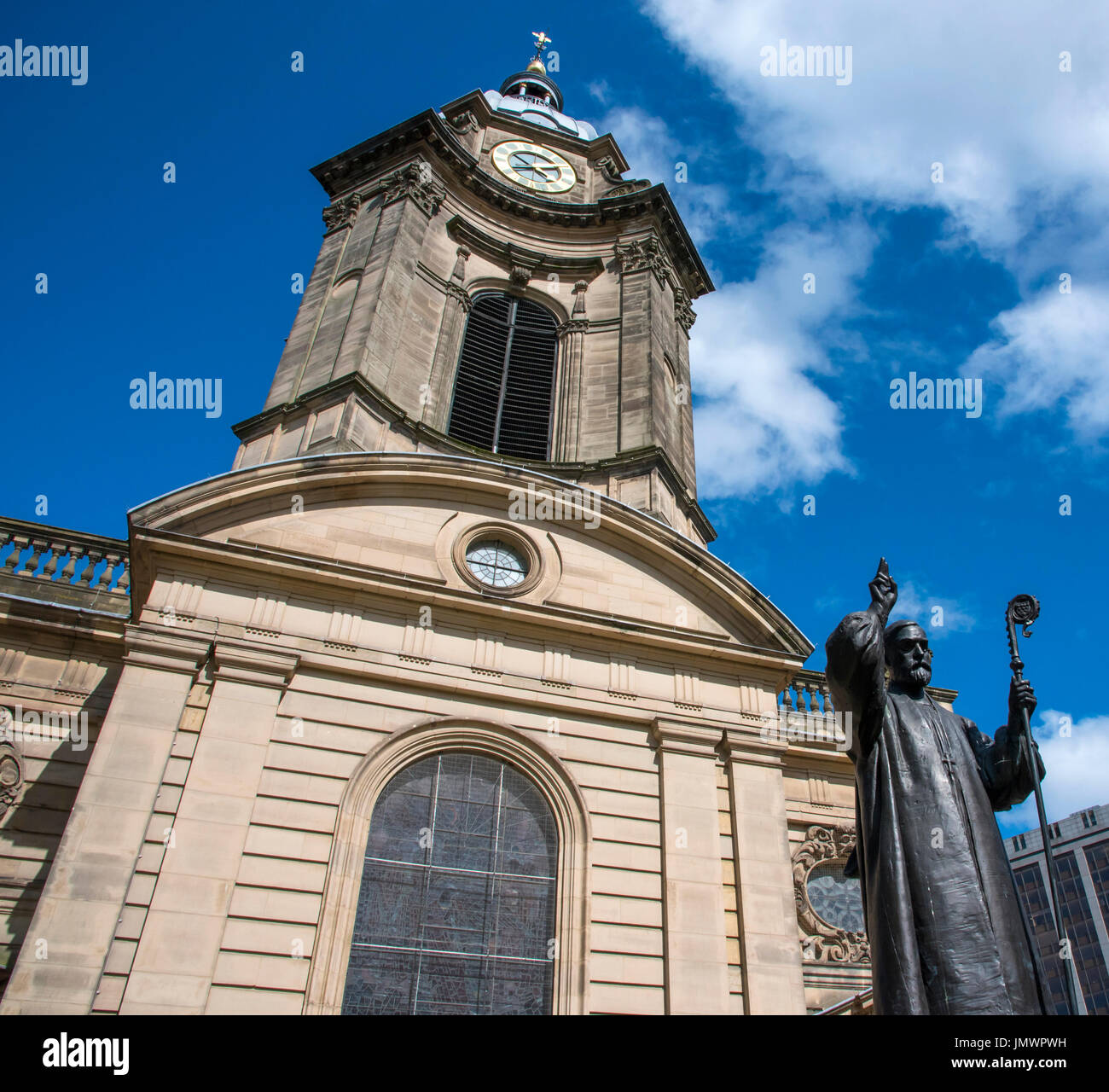 The bronze statue of Charles Gore, 1st Bishop of Birmingham stand ...