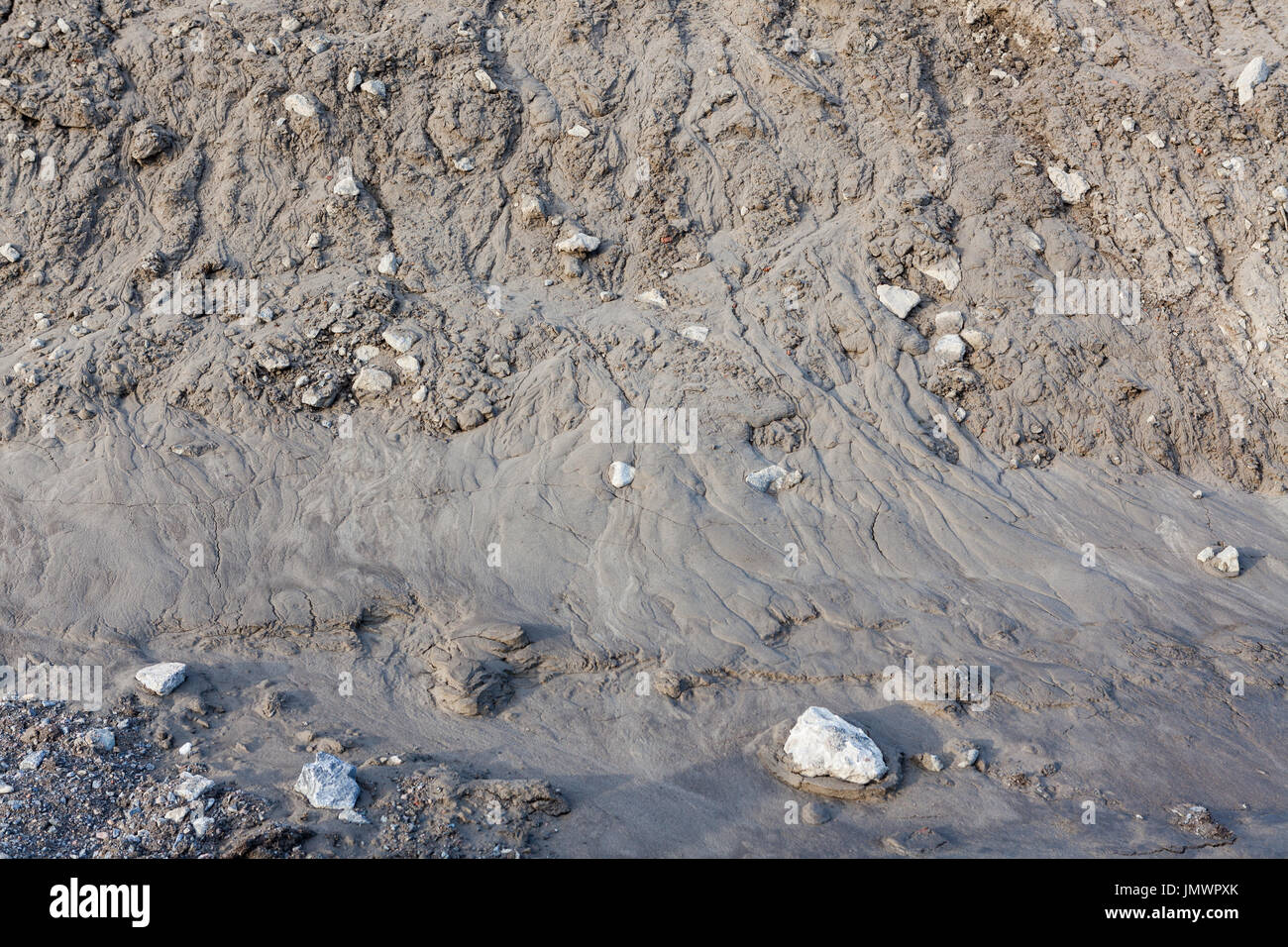 Small mud slide after rain Stock Photo - Alamy