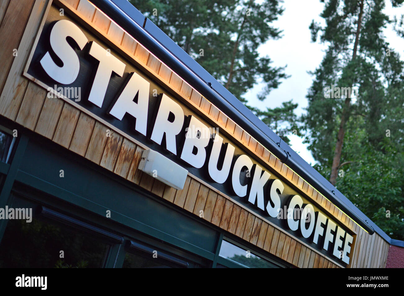 Starbucks Coffee, Center Parcs Elveden Forest Stock Photo - Alamy