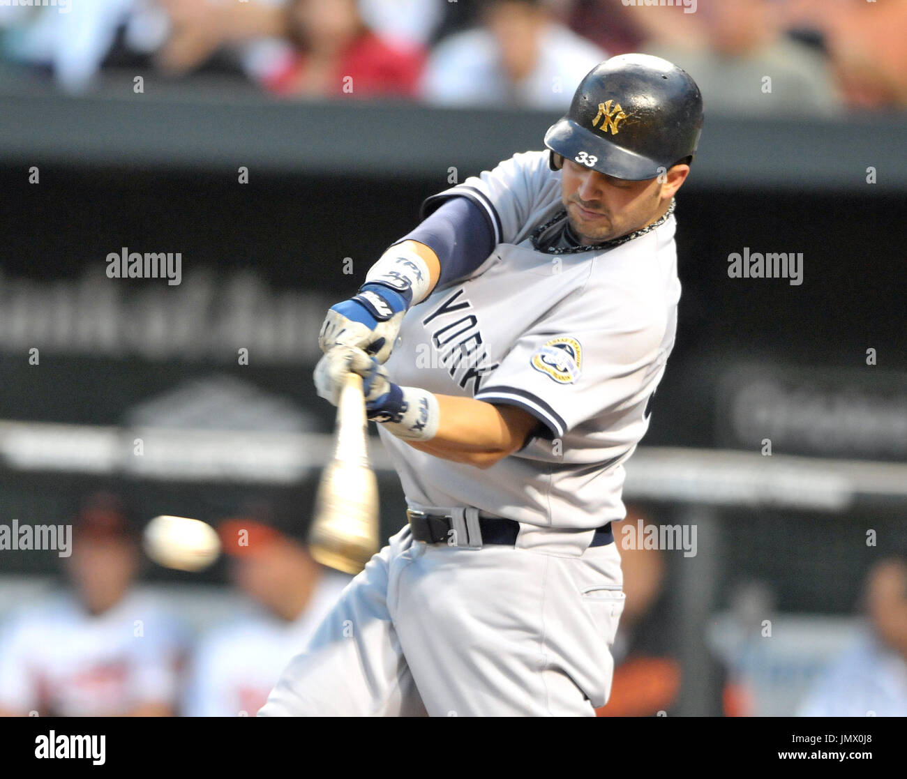 Baltimore, MD - September 1, 2009 -- New York Yankees left fielder Nick ...