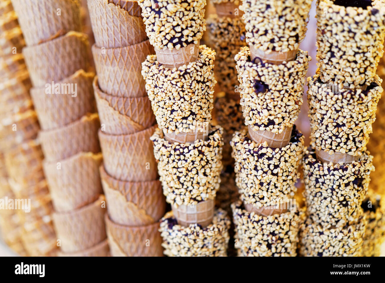 Italian wafer cones in Florence, Tuscany, Italy Stock Photo - Alamy