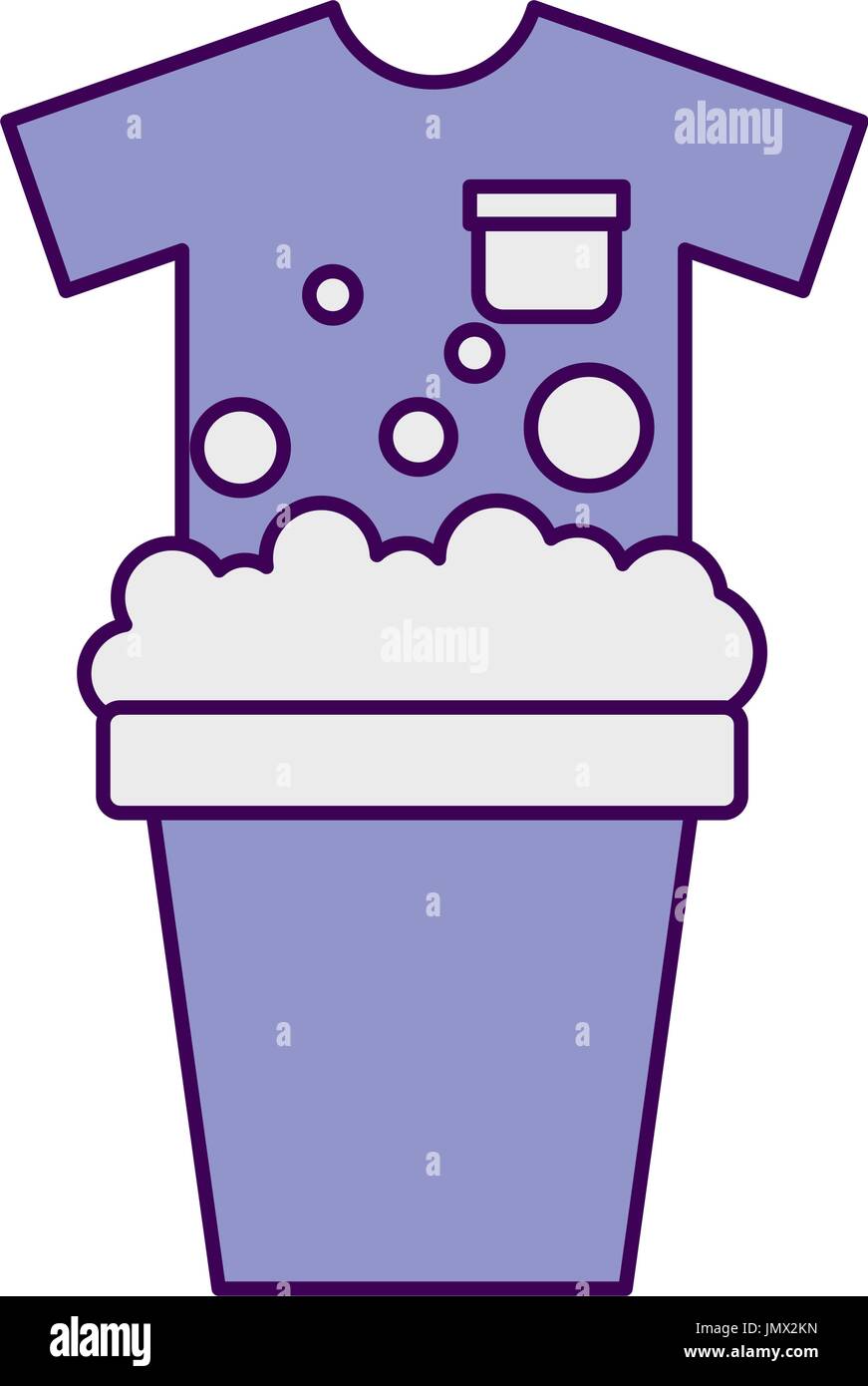 laundry bucket with shirt Stock Vector Image & Art - Alamy