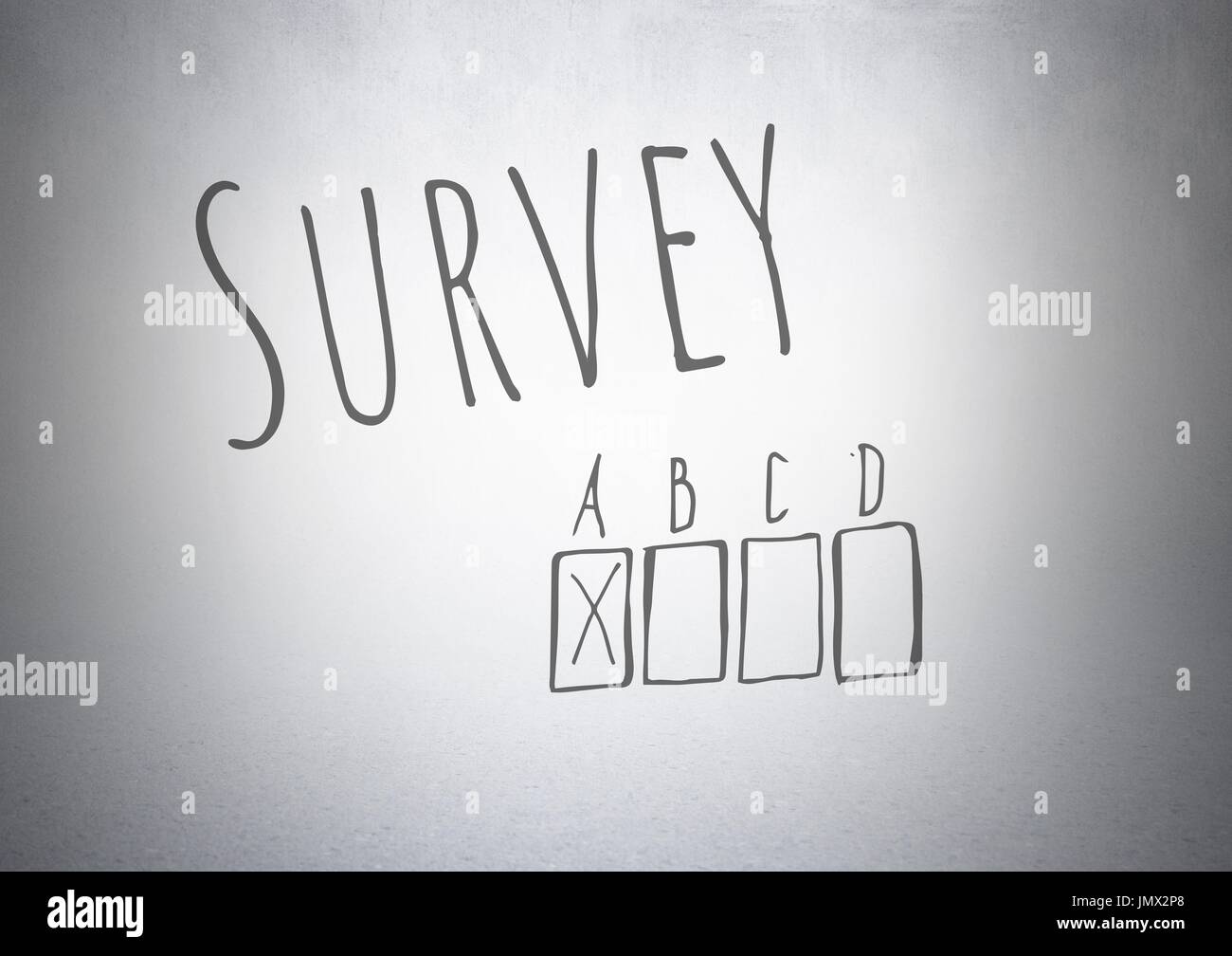 Digital composite of Survey box ticked graphics with grey background ...