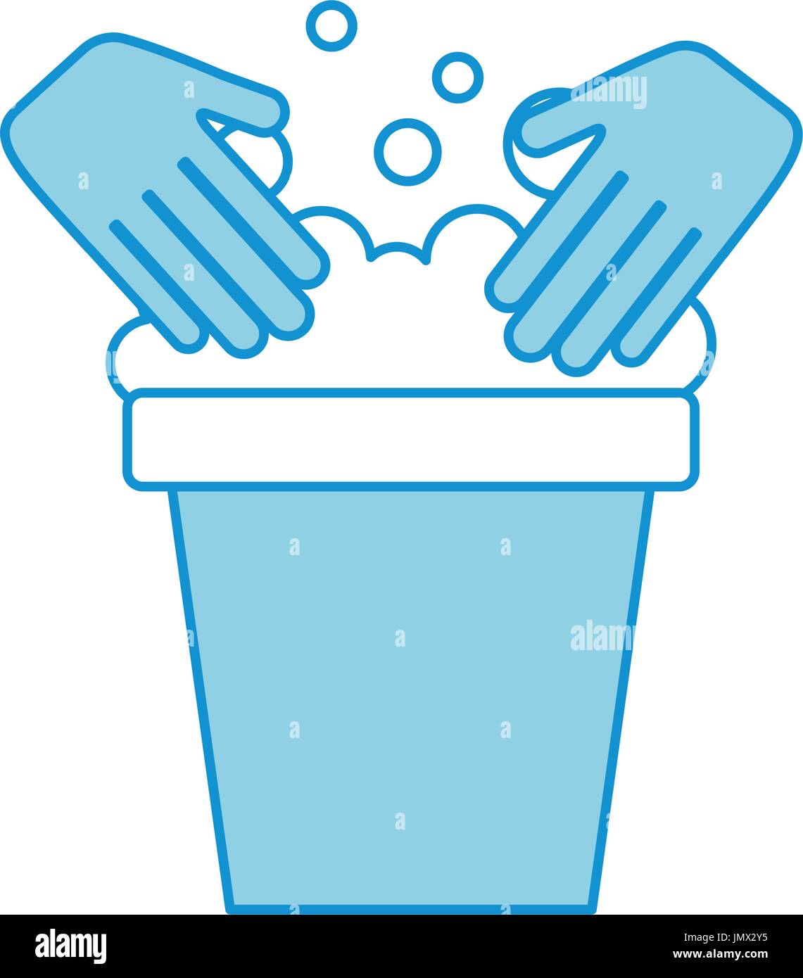 laundry bucket with hands Stock Vector Image & Art - Alamy