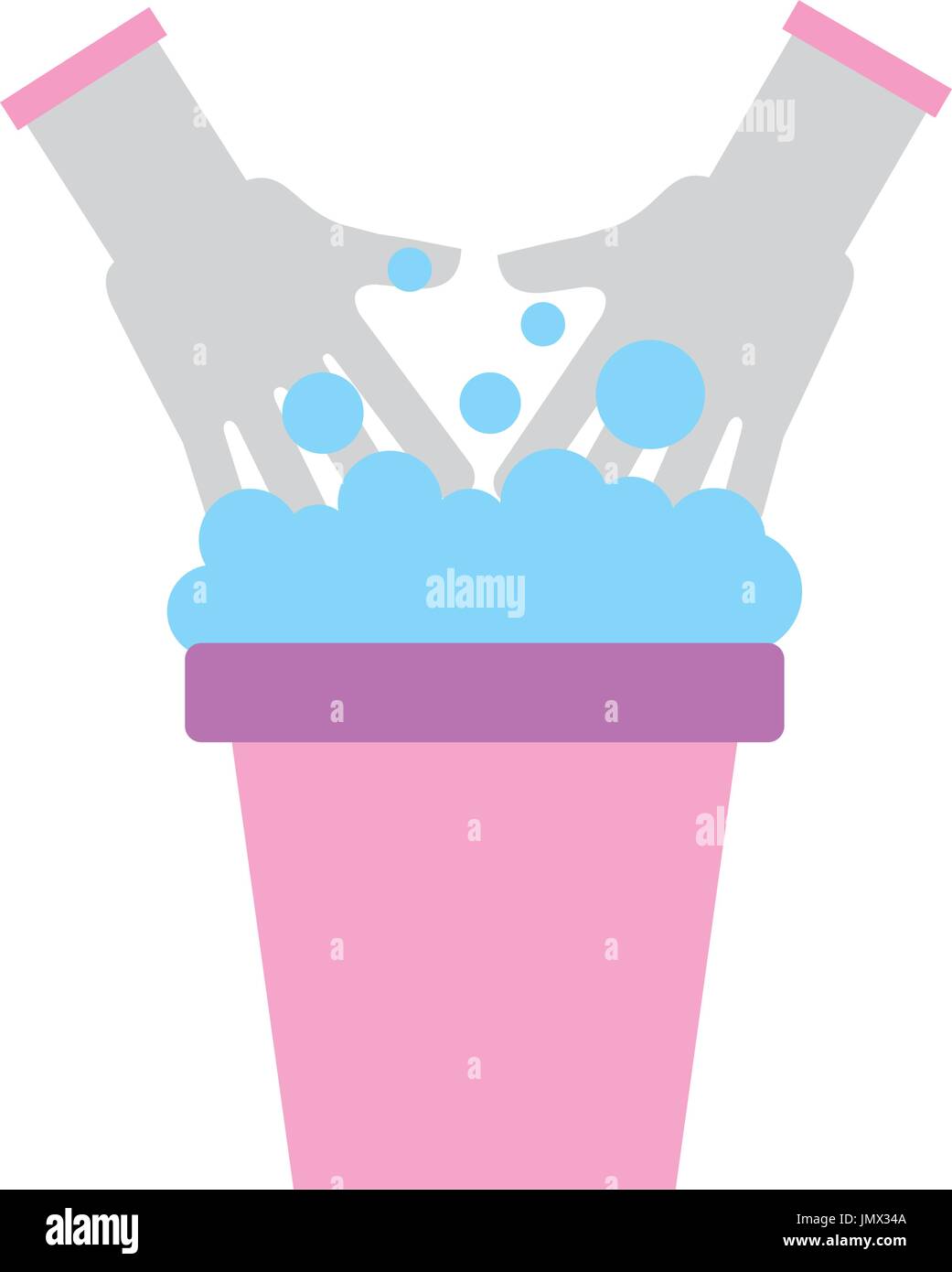 laundry bucket with hands Stock Vector Image & Art - Alamy