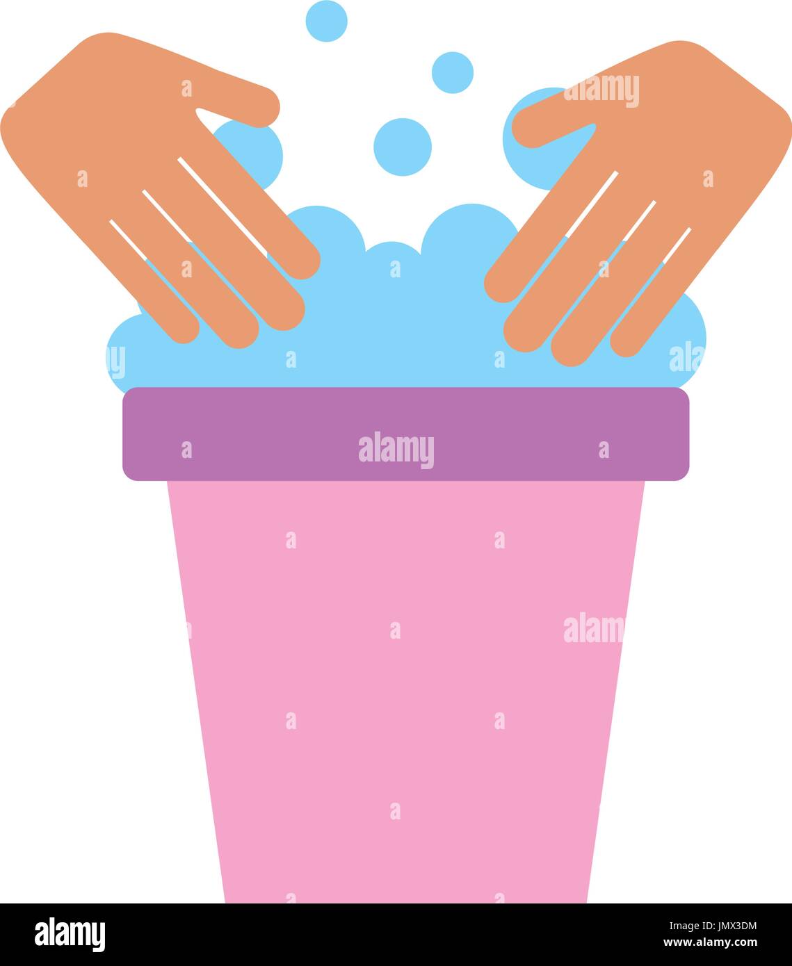 laundry bucket with hands Stock Vector Image & Art - Alamy