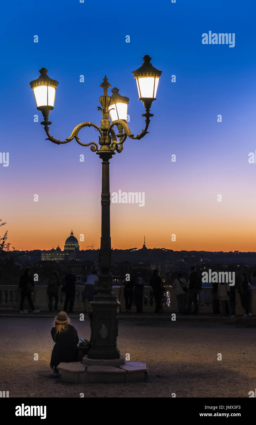 Rome sunset pincio gardens hi-res stock photography and images - Alamy