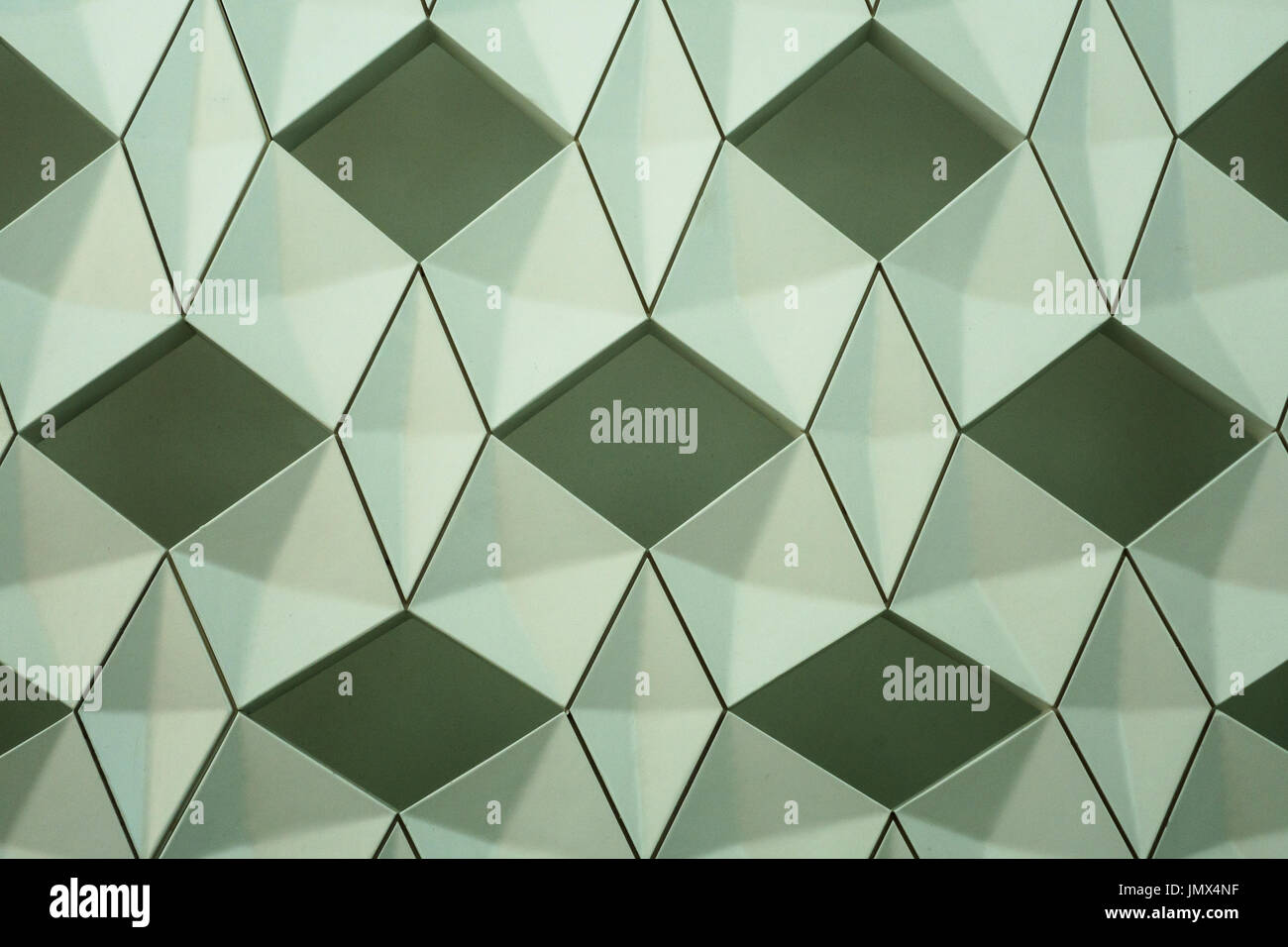 Close-up detail of modern interior wall design with geometric shapes ...