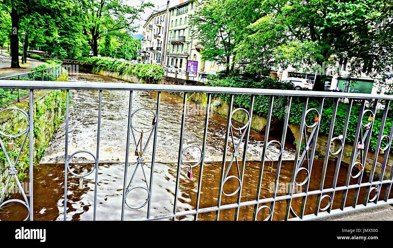 Natural beauty view around Oos River in Baden-Baden, Germany Stock ...