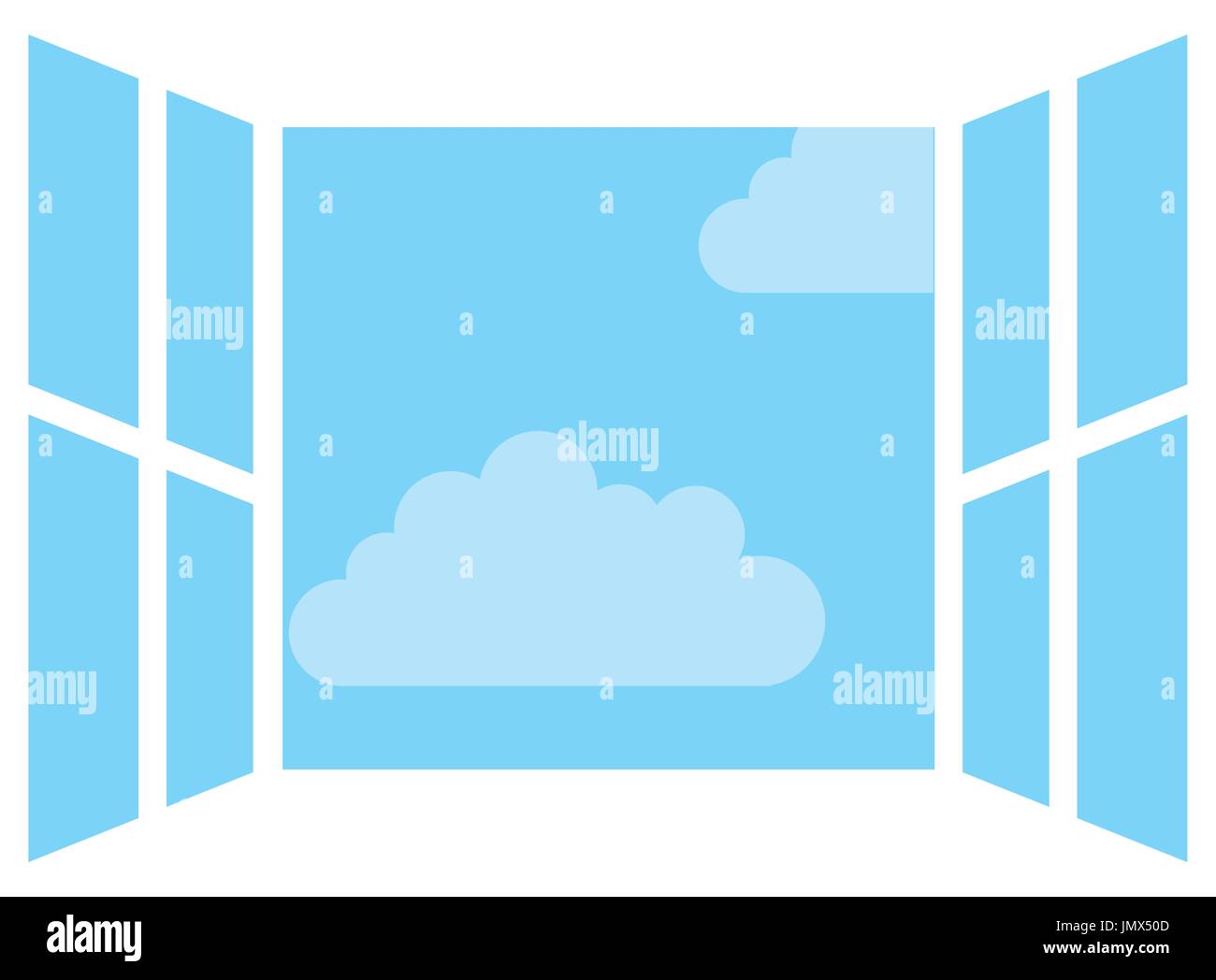 window with clouds sky isolated icon Stock Vector Image & Art - Alamy