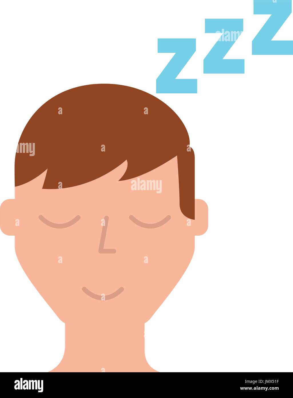 Young male human face sleeping sleep Stock Vector Images - Alamy