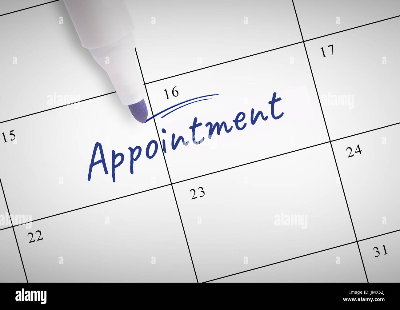 Digital composite of Appointment text written on calendar Stock Photo ...