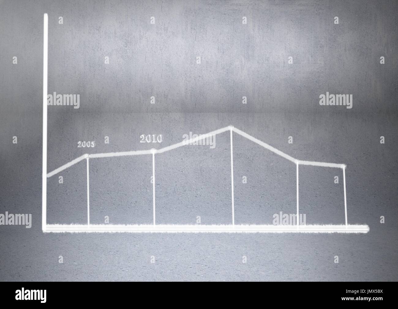 Digital composite of grey background with statistic chart Stock Photo ...