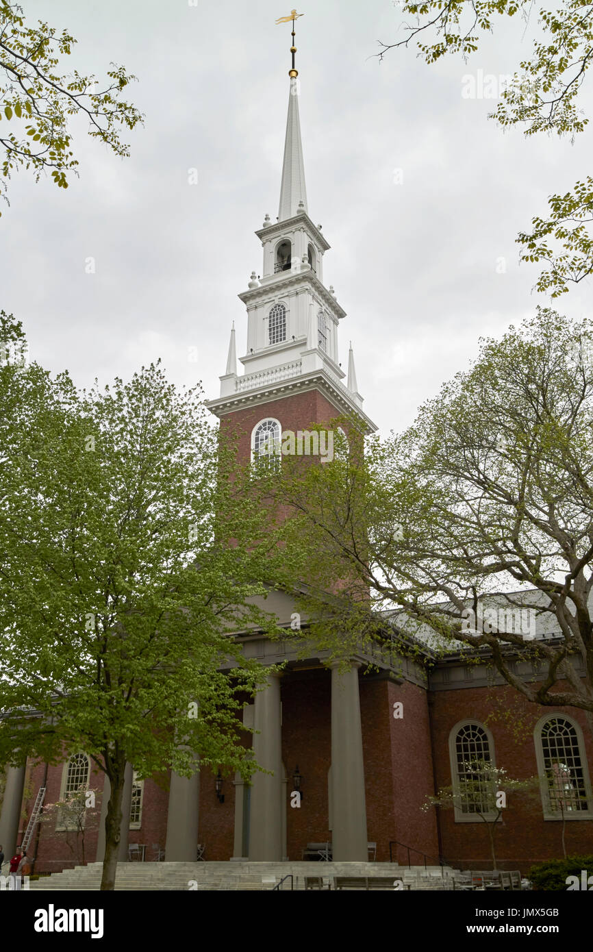 the memorial church harvard university Boston USA Stock Photo - Alamy
