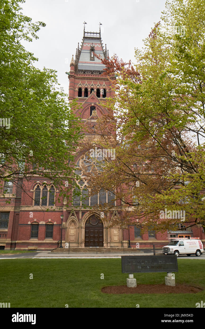 memorial hall harvard university Boston USA Stock Photo - Alamy