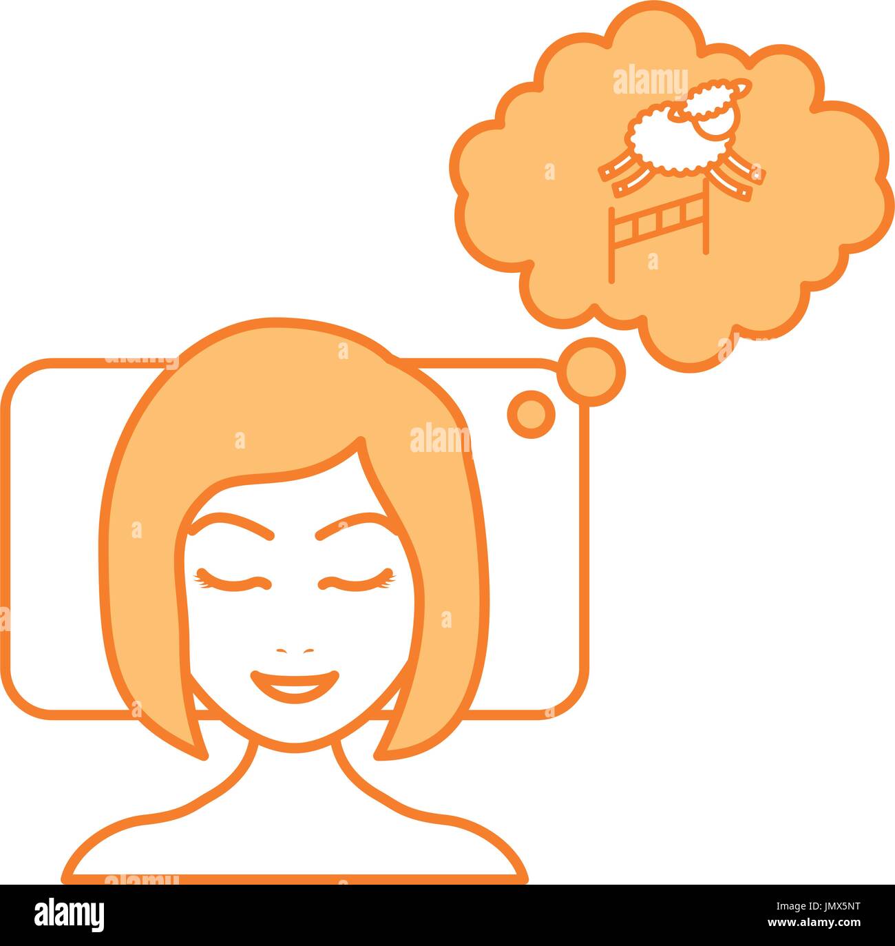 Counting sheep comic illustration sheep hi-res stock photography and ...