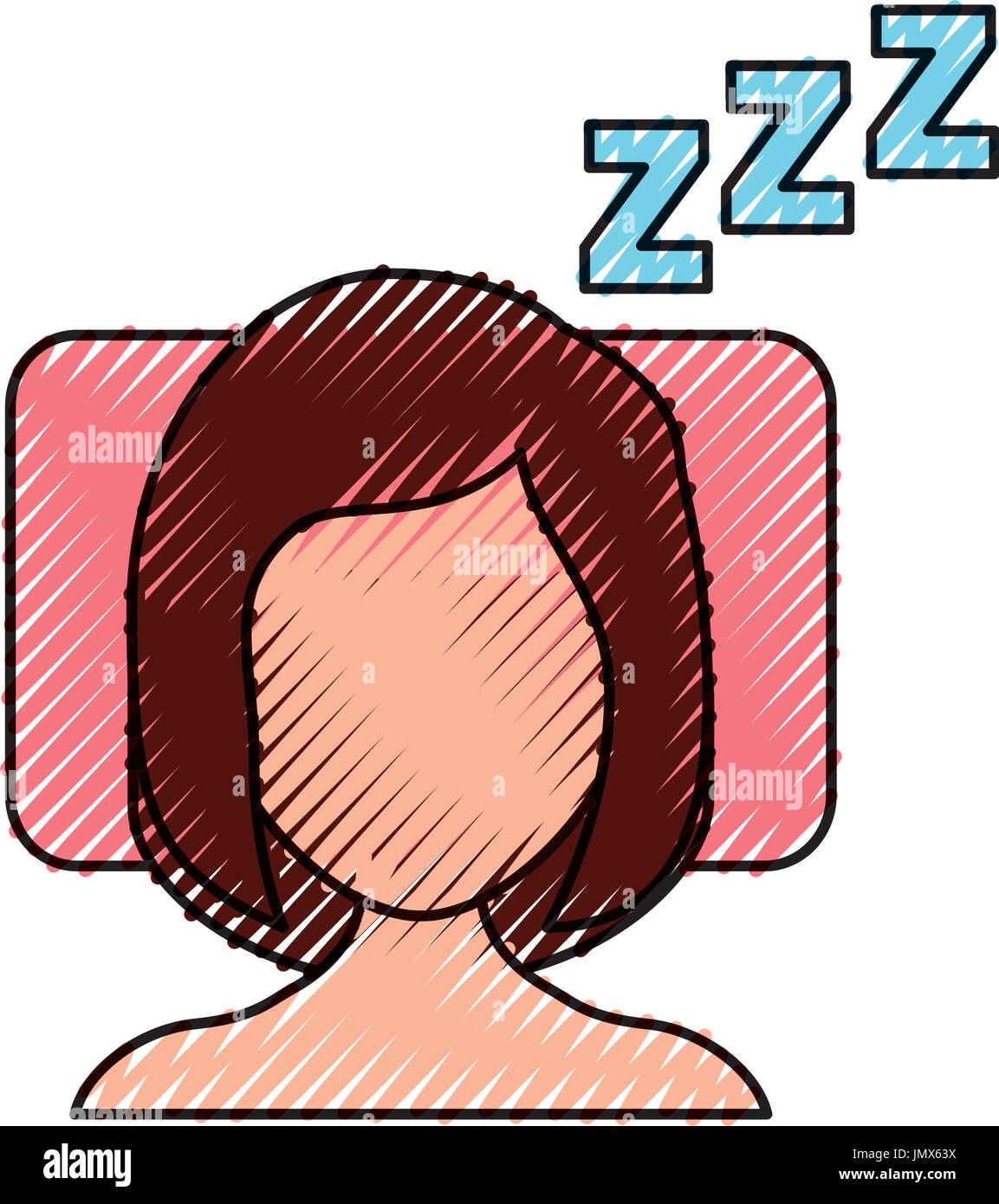 Sleeping woman avatar icon Stock Vector Image & Art - Alamy