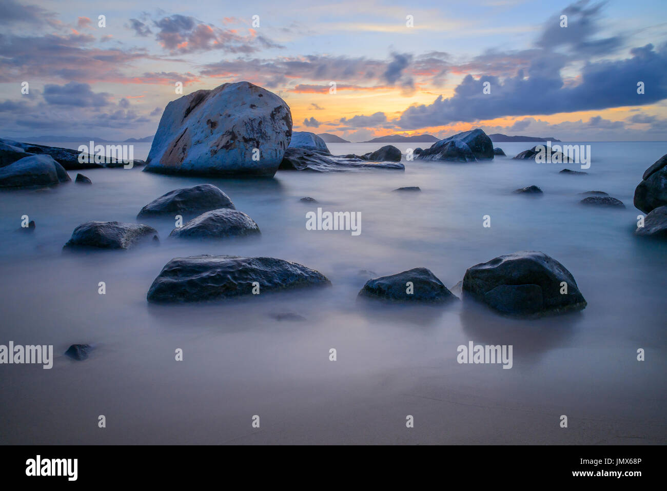 Spring Bay with boulder by The Baths, The Baths, Spring Bay, Virgin ...