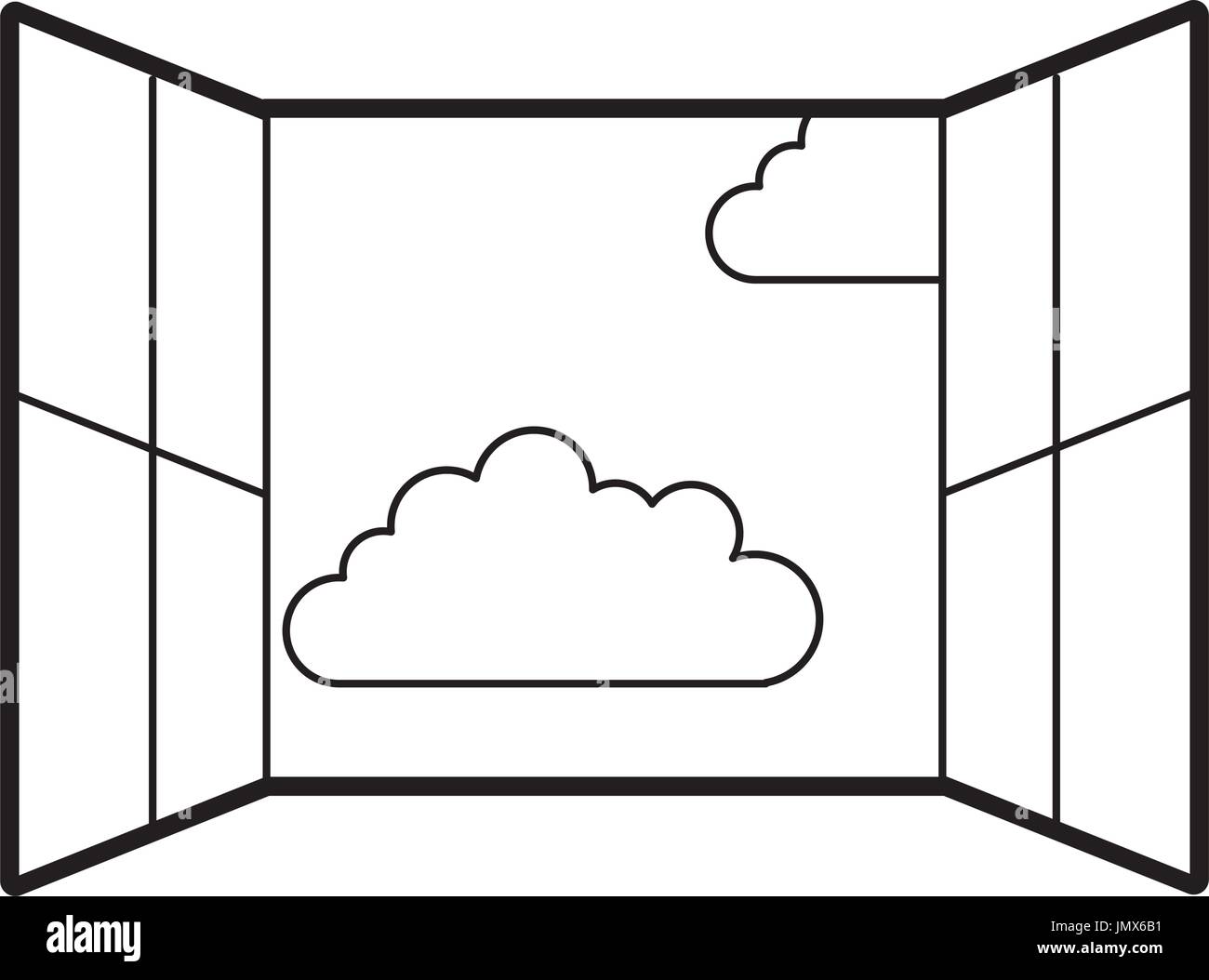 window with clouds sky isolated icon Stock Vector Image & Art - Alamy