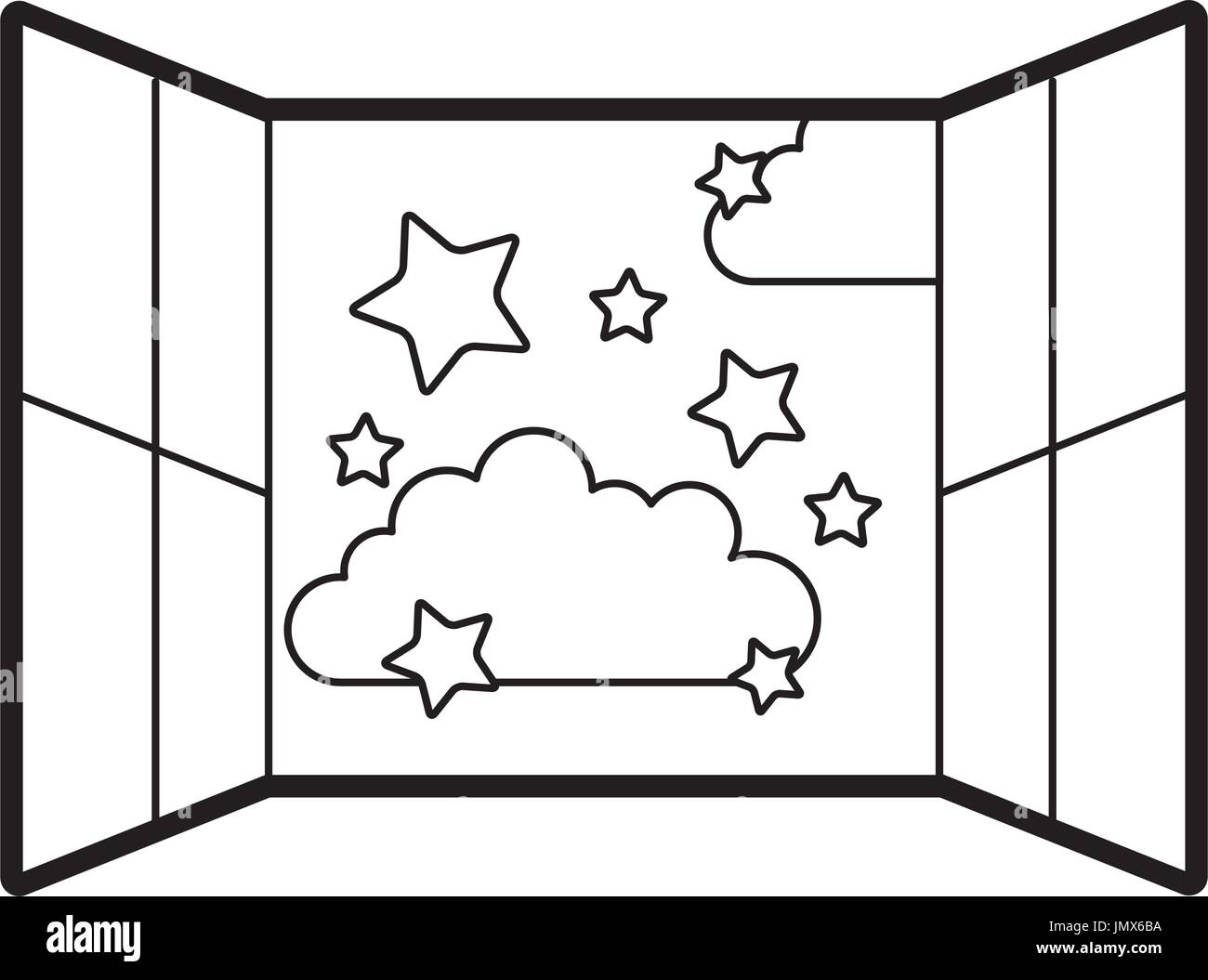 window with clouds sky isolated icon Stock Vector Image & Art - Alamy