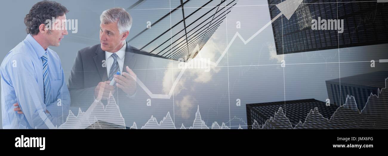 Digital composite of Business men talking Stock Photo - Alamy