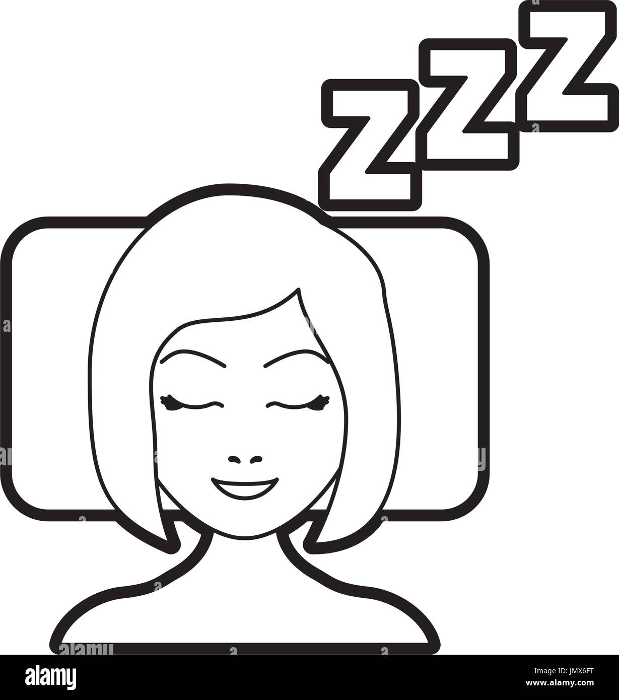 Sleeping woman avatar icon Stock Vector Image & Art - Alamy