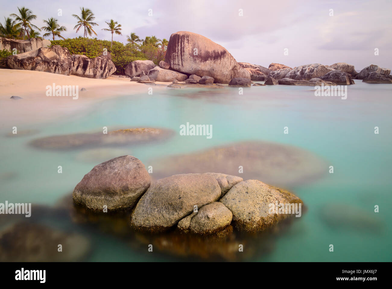 Spring Bay with boulder by The Baths, The Baths, Spring Bay, Virgin ...